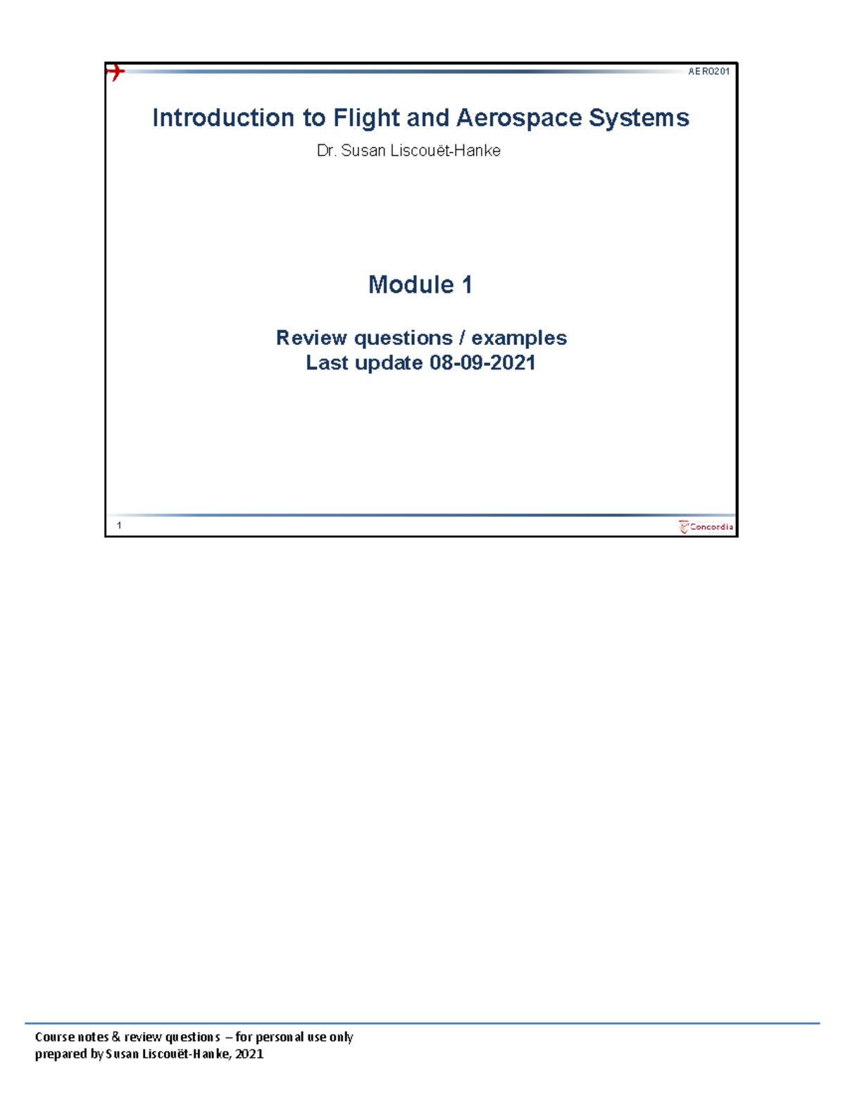 AERO201 Module 01 Review with hintsanswers - Course notes & review ...
