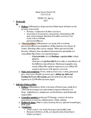 Unit C Study Guide 2967 - Unit C Study Guide Chapter 14 – The Heart ...