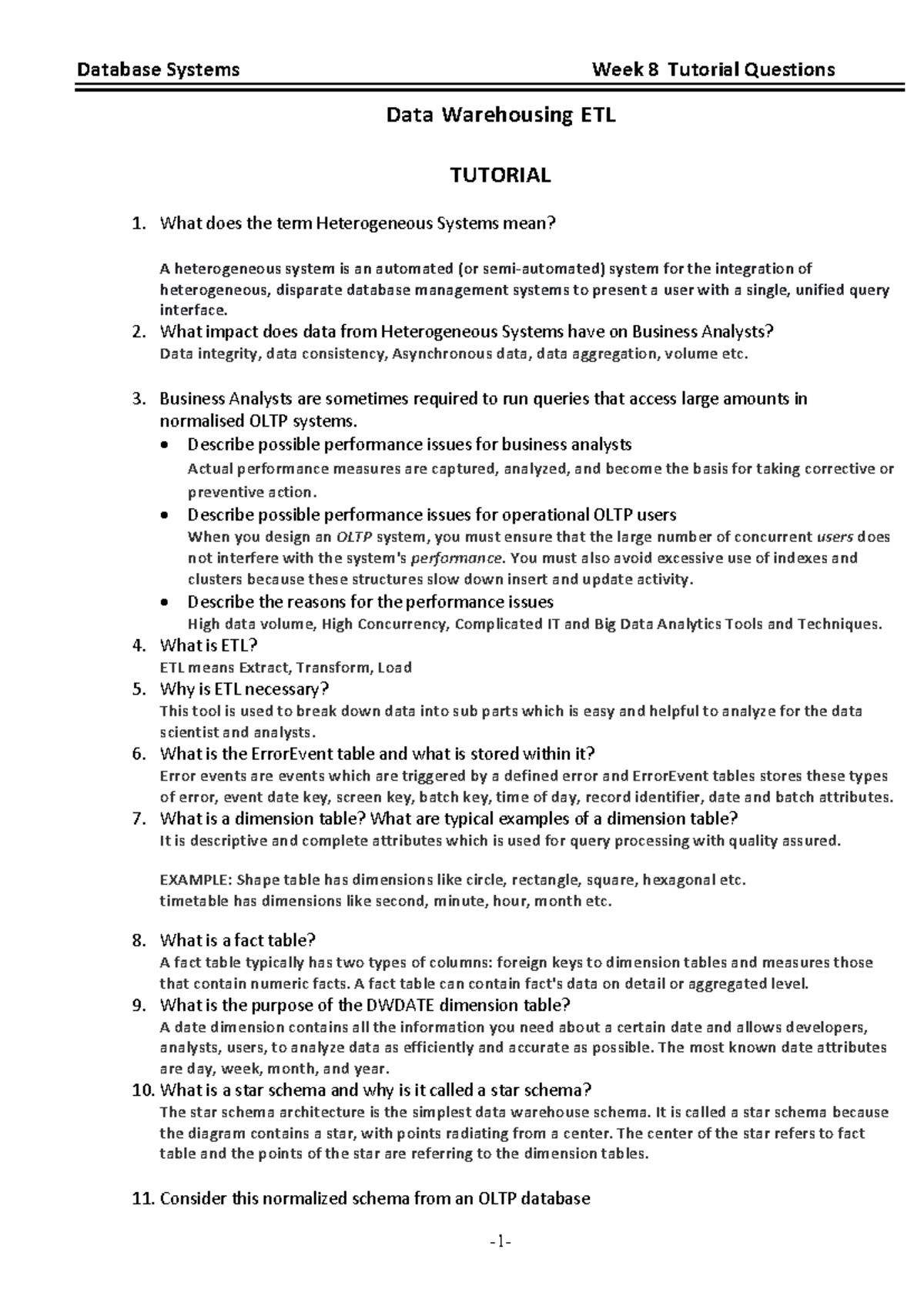 INF2001 0 Week 08 Tutorial Questions-1 - INF20010 - Swinburne - Studocu