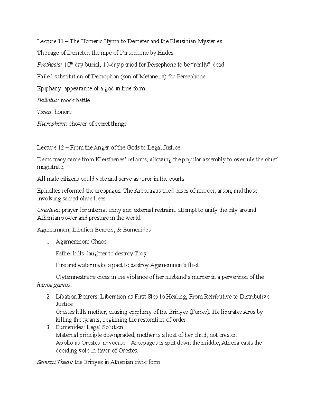 ANCS Exam 2 study guide - Professor David Rosenbloom - Lecture 11 – The ...