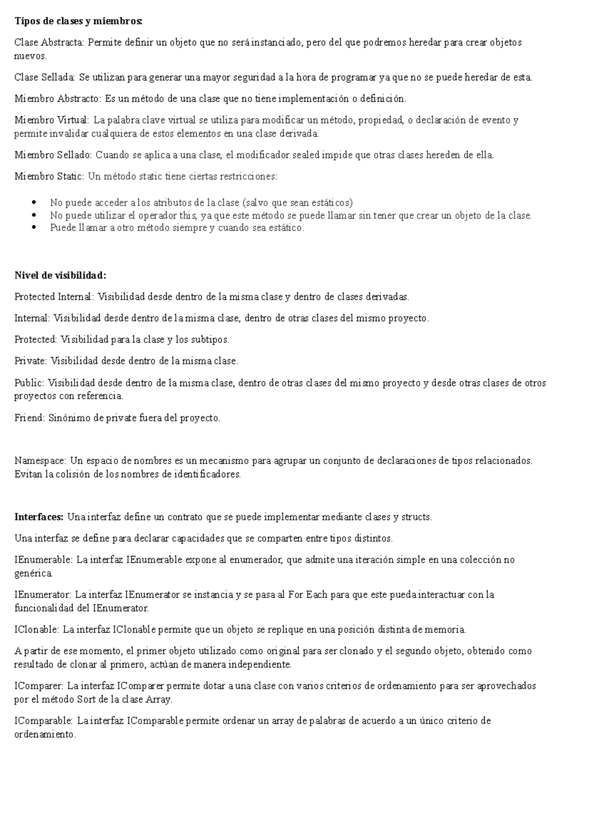 POO - POO - Teoría - Tipos de clases y miembros: Clase Abstracta ...