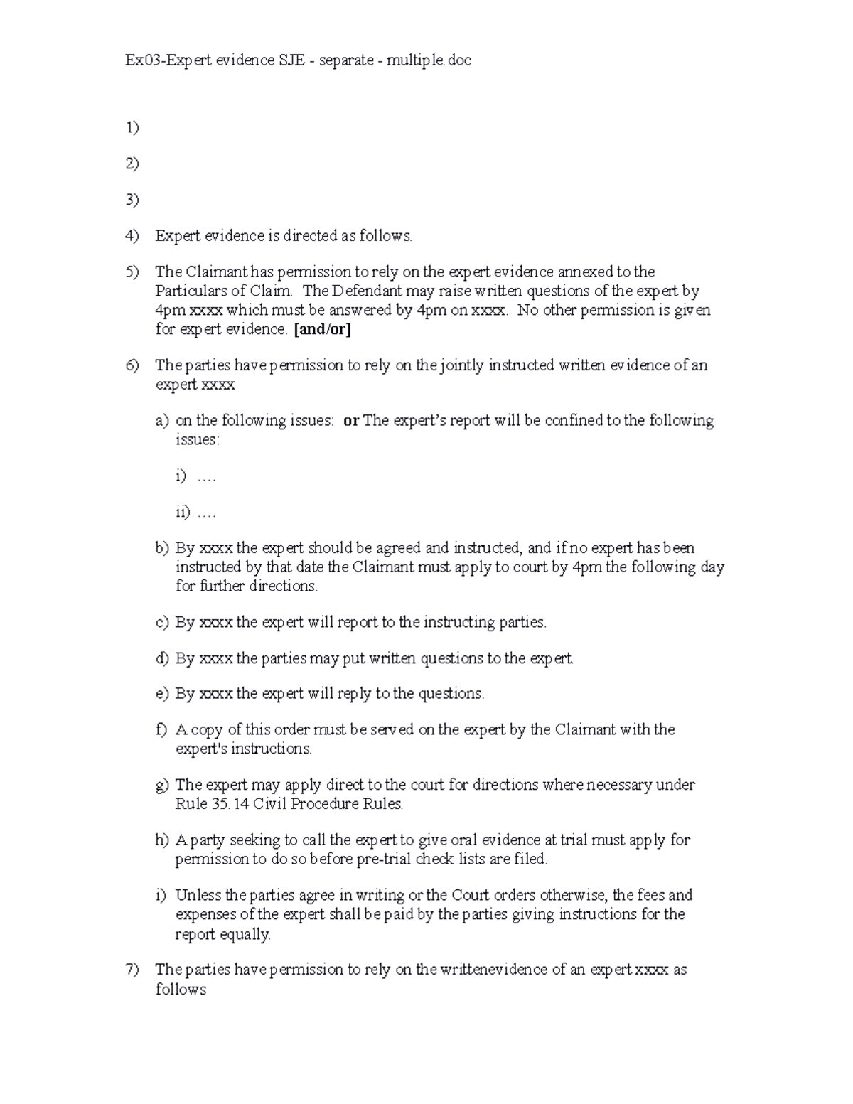 Ex03 Expert evidence SJE separate multiple - Ex03-Expert evidence SJE - separate - multiple 1) 2 ...