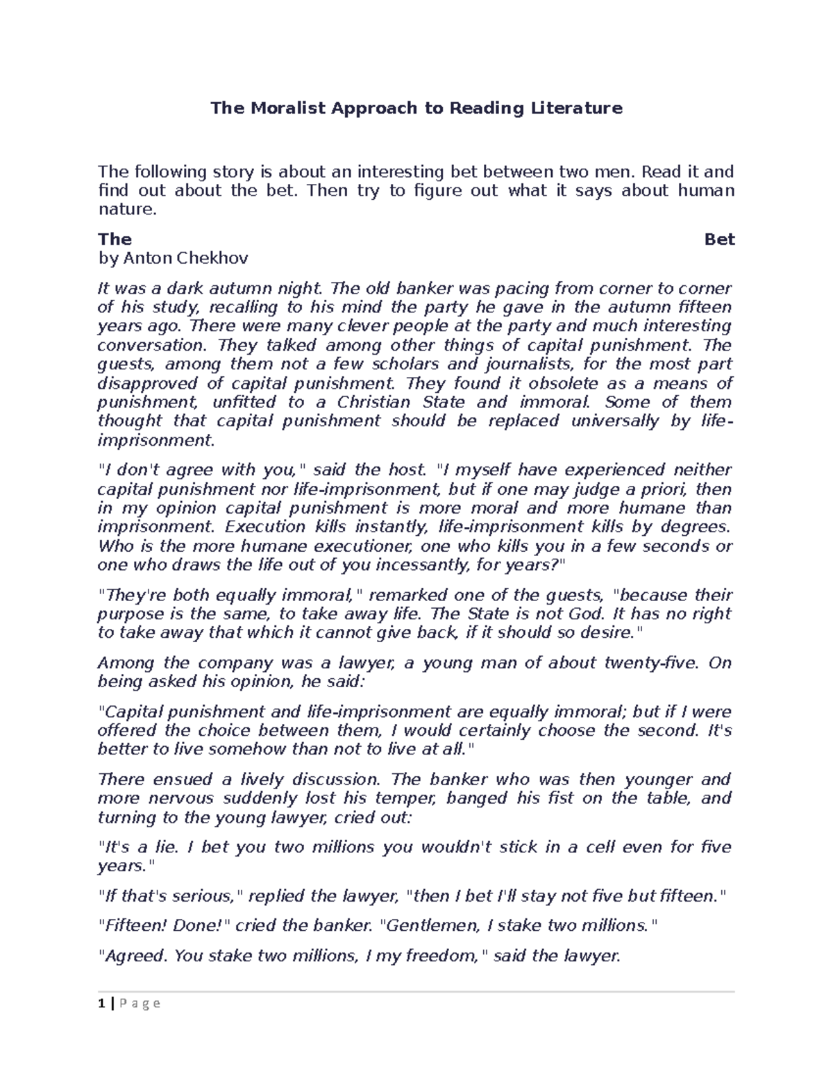 The Moralist Approach to Reading Literature - Read it and find out ...