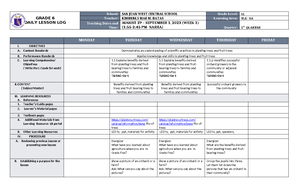 Narrative Report on School-Based Training of Teachers on Matatag ...