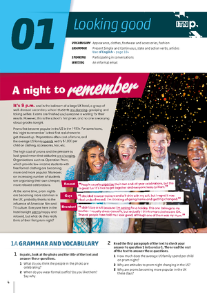 633677243 High Note 2 WB Answer Key pdf - Unit 1 1A GRAMMAR AND VOCABULARY 1 1i 2d 3f 4b 5c 6h ...