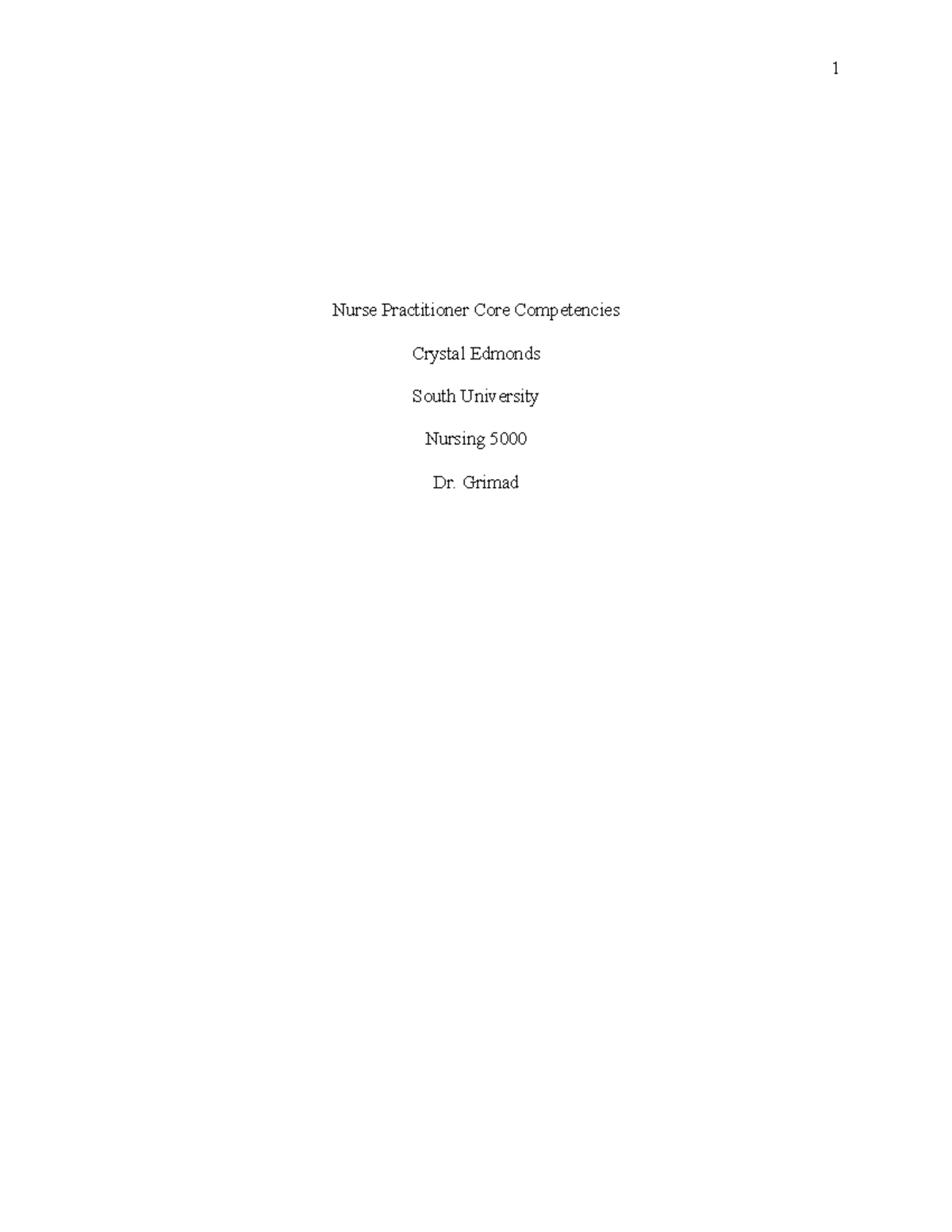 Nurse Practitioners Core Competencies - Nurse Practitioner Core ...