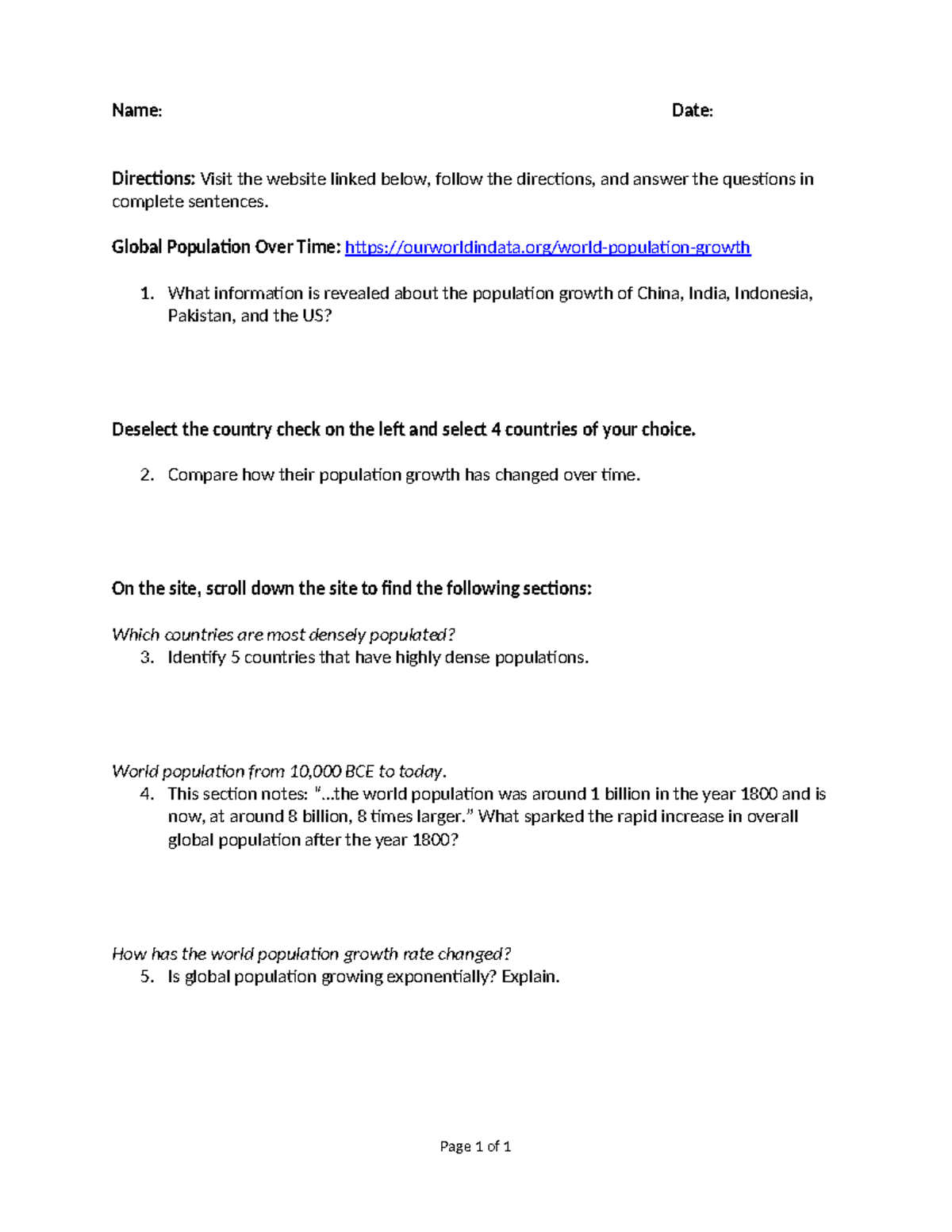 Student exploration: cladograms - Name: Date: Directions: Visit the ...