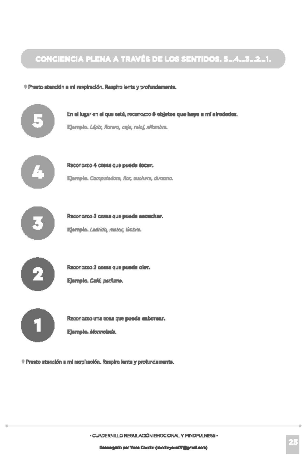 Tarea 5 Sentidos Ampliado - CONCIENCIA PLENA A TRAVÉS DE LOS SENTIDOS ...