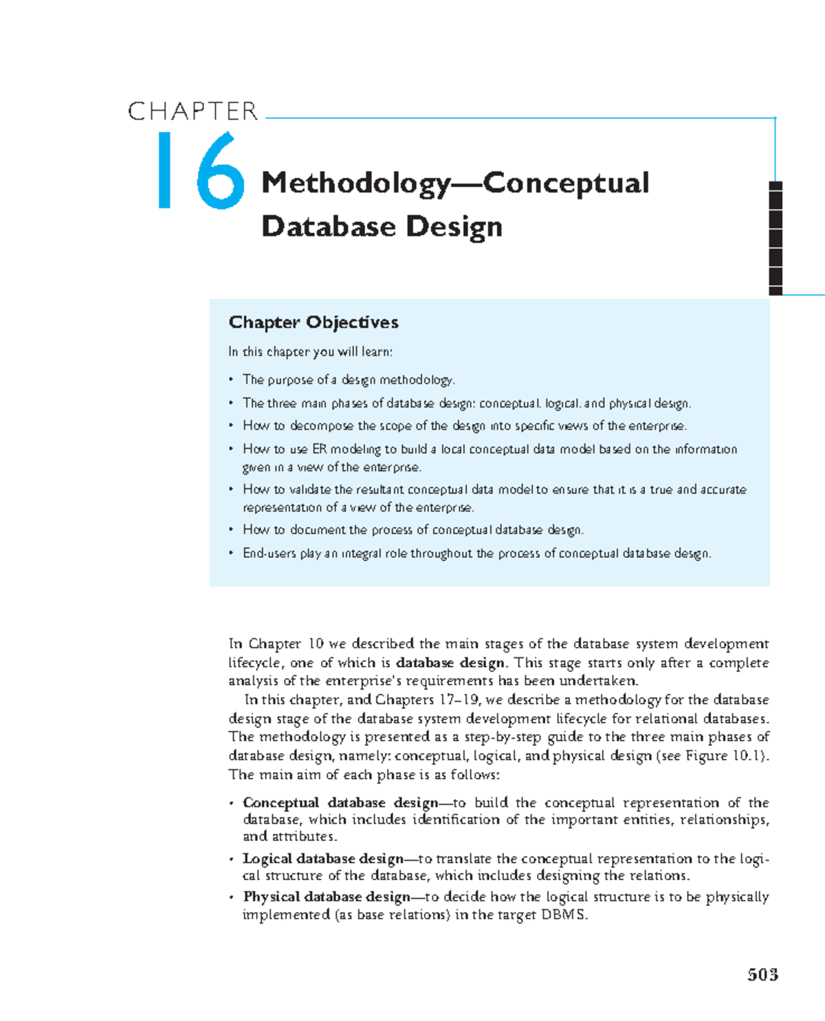 Chapter 16 Methodology—Conceptual Database Design - CHAPTER 16 ...