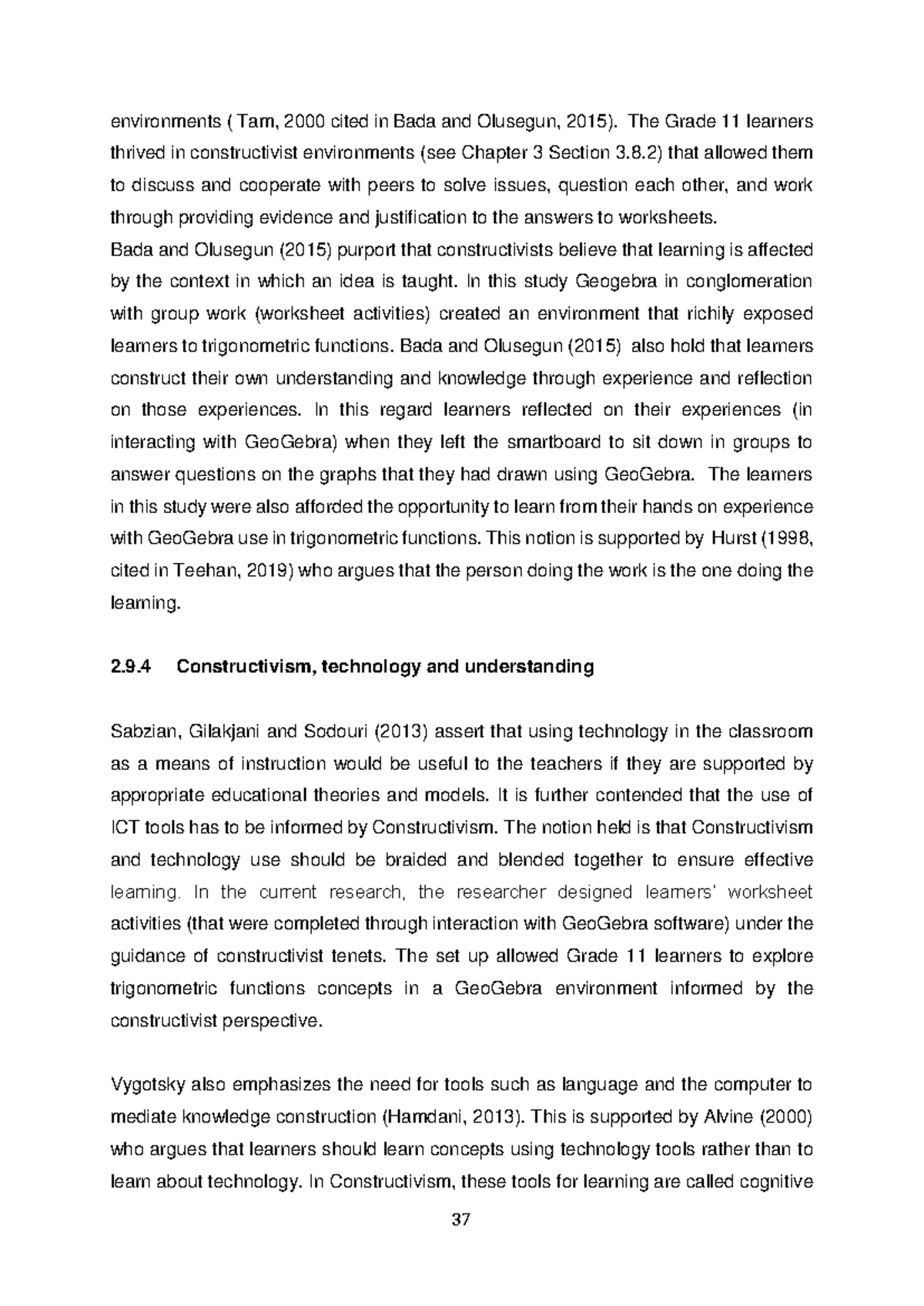 Functions trigonometry-6 - environments ( Tam, 2000 cited in Bada and ...