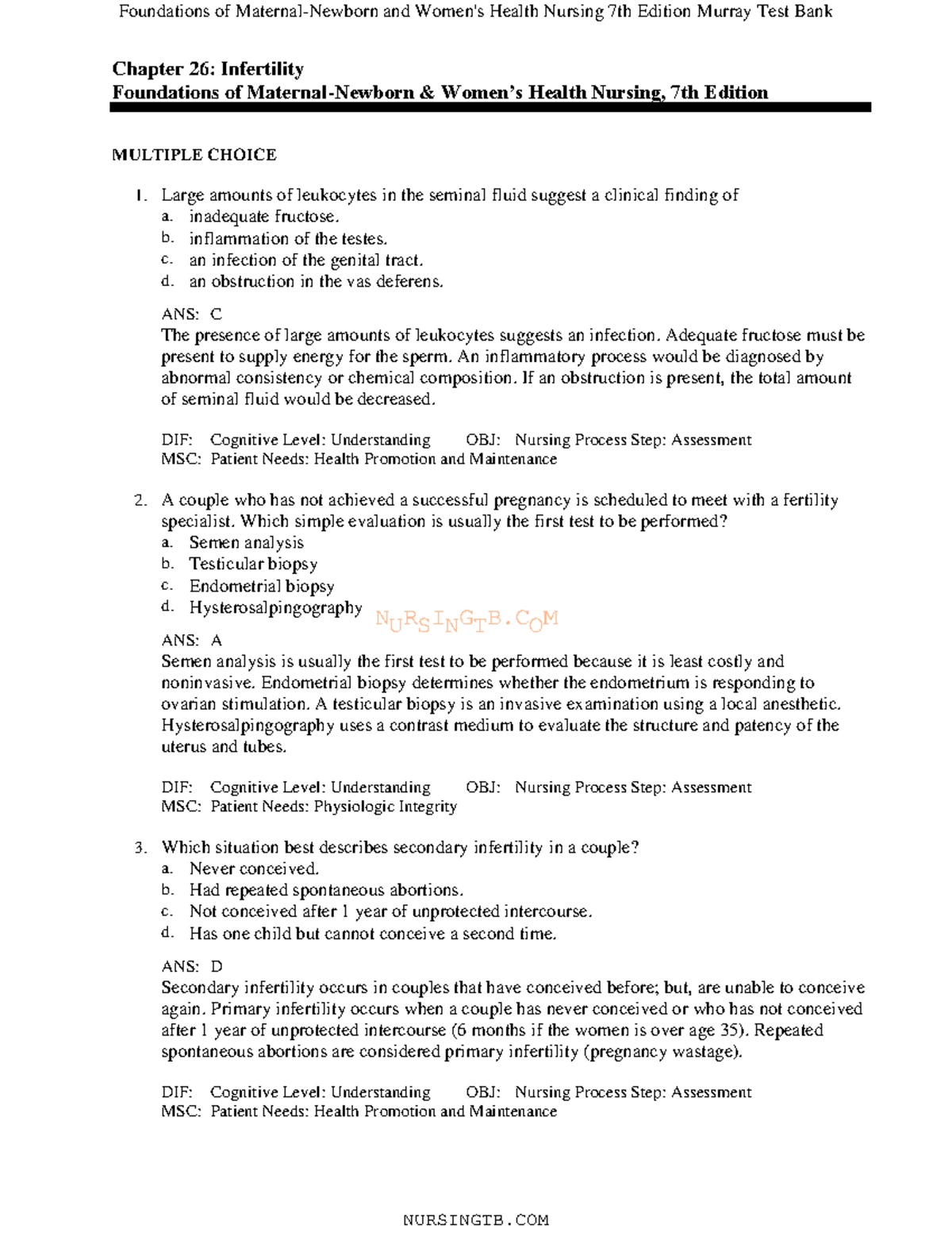 26 - Foundations of Maternal-Newborn & Women’s Health Nursing Textbook ...