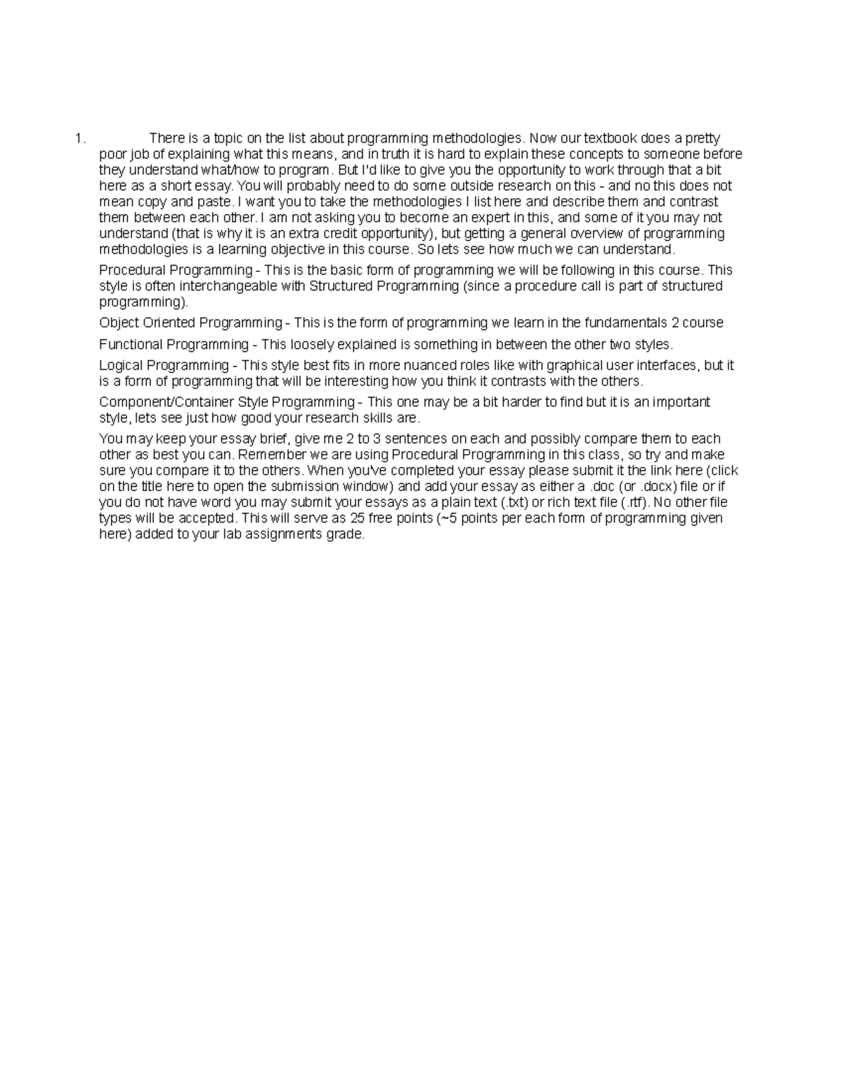 Assignment 1 - best answers - There is a topic on the list about ...