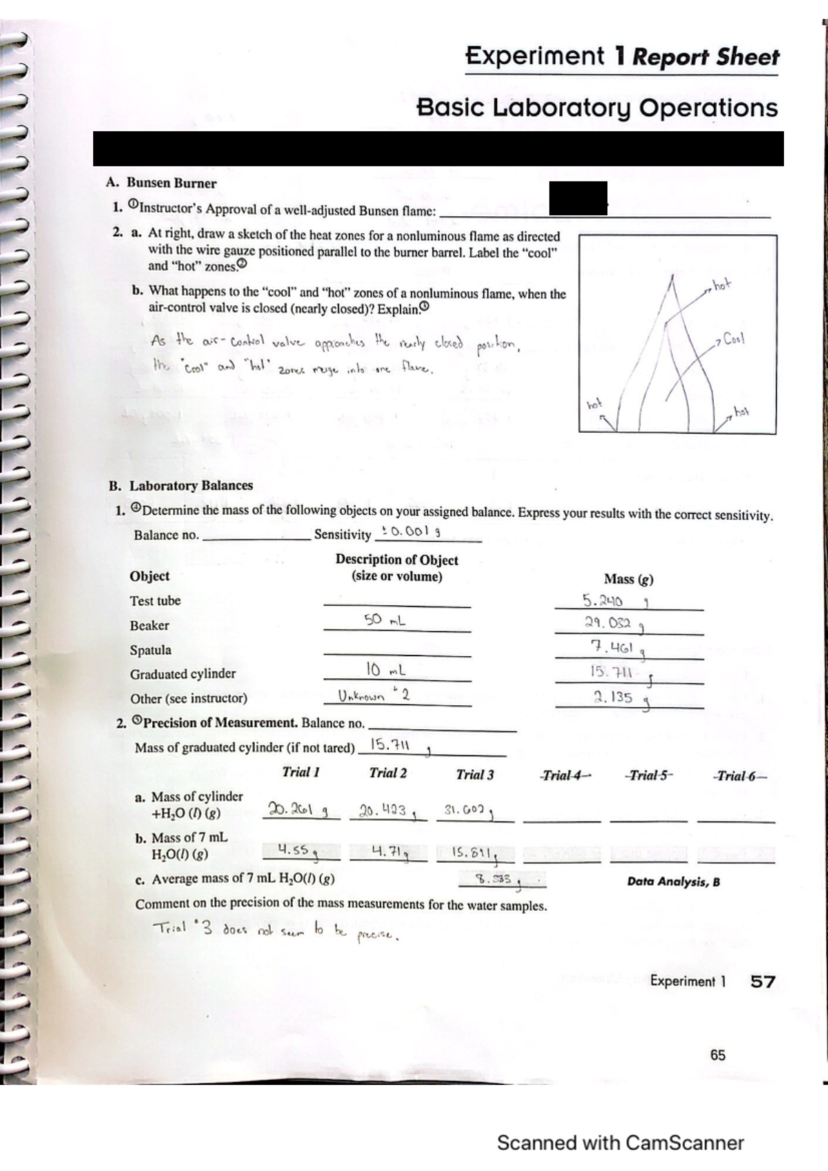 Basic Lab Oper. Report - CHEM 1240 - Studocu