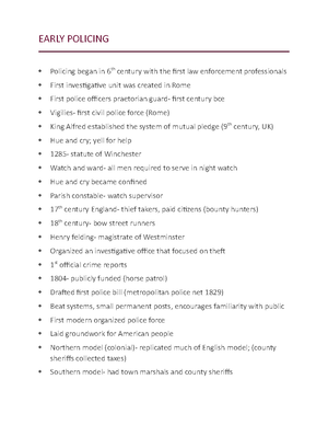 American Policing 1900 - American Policing 1900- 1893- International ...