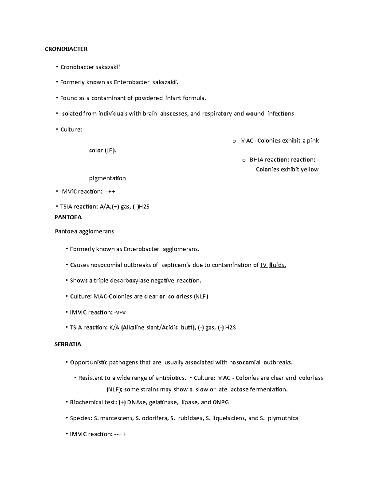 Cronobacter - CRONOBACTER Cronobacter sakazakii Formerly known as ...