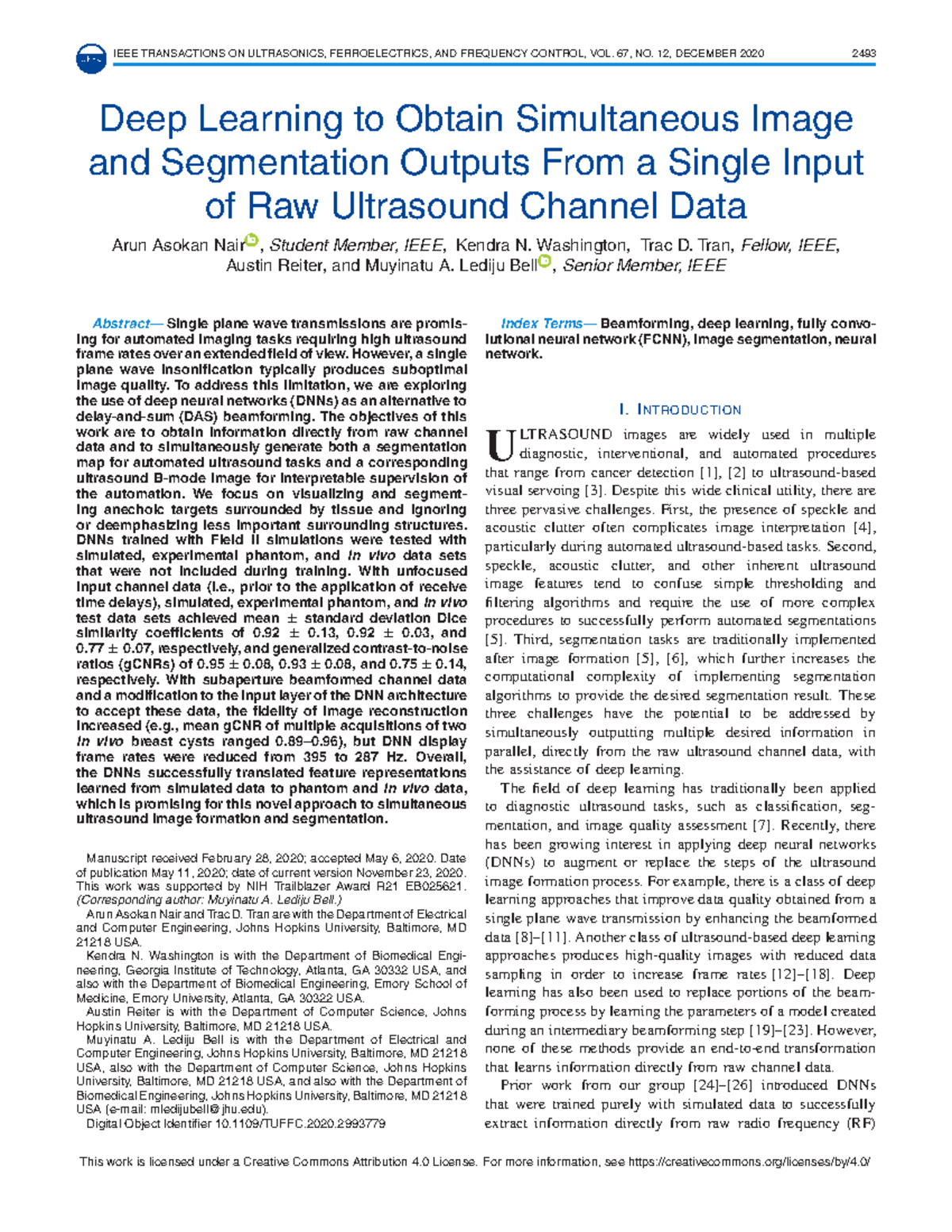 Deep Learning To Obtain Simultaneous Image And Segmentation Outputs From A Single Input Of Raw 4561