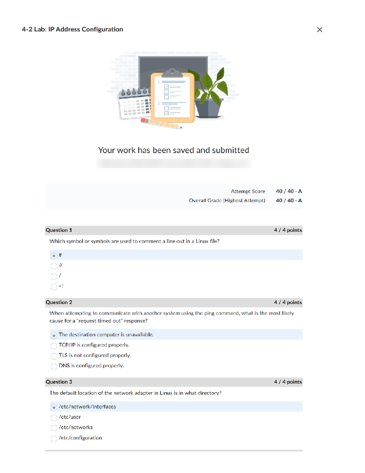 4-2 Lab IP Address Config - CYB210 - Studocu