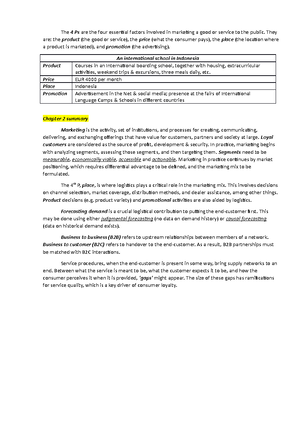 Supply Chain Management Summary Chapter 1 - Saxion - Studeersnel