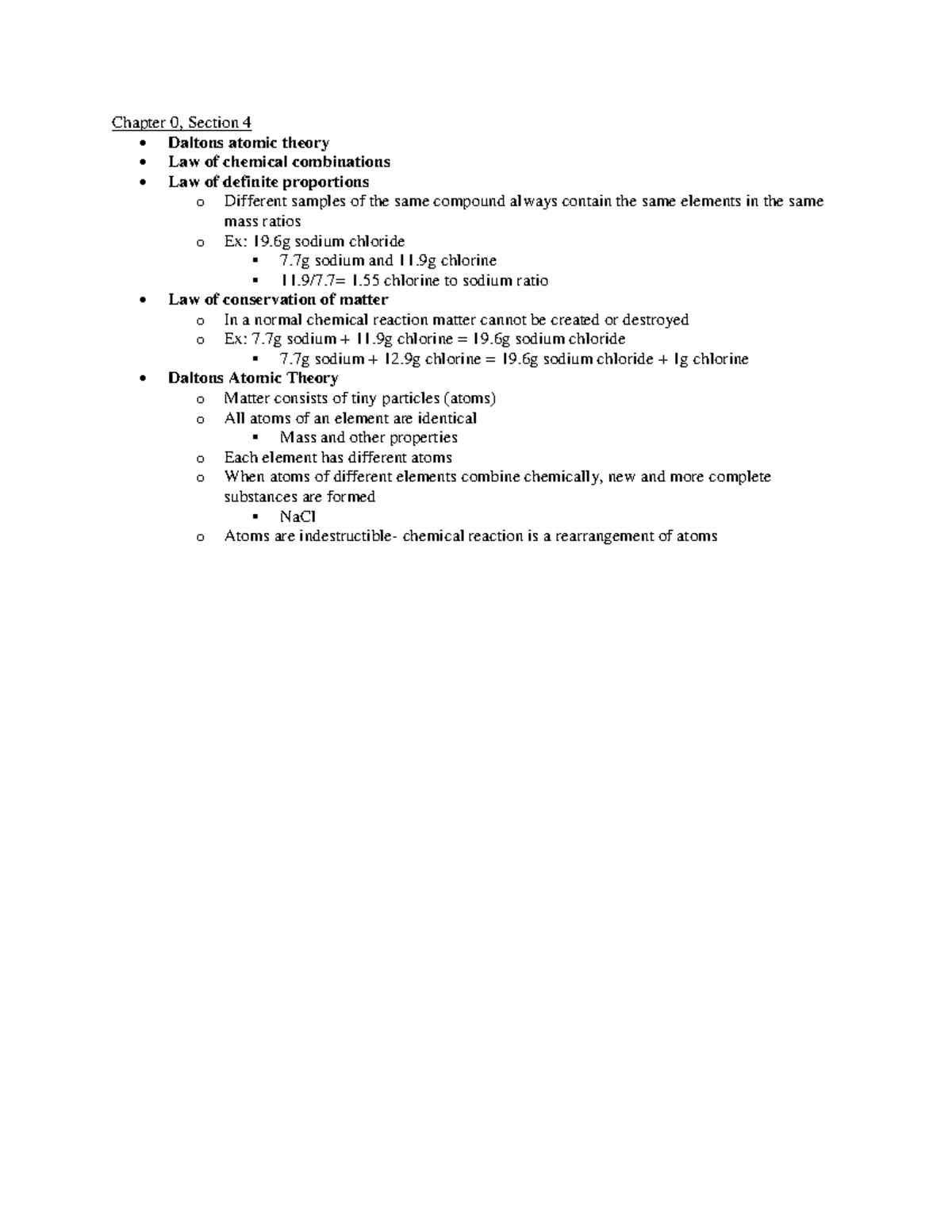 Chem 109-Chapter 0 Section 4 Lecture Notes - Chapter 0, Section 4 ...