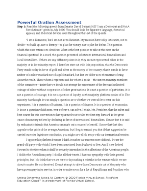 4.02 Powerful Oration Assessment - 4 Powerful Oration Assessment Step 1 ...