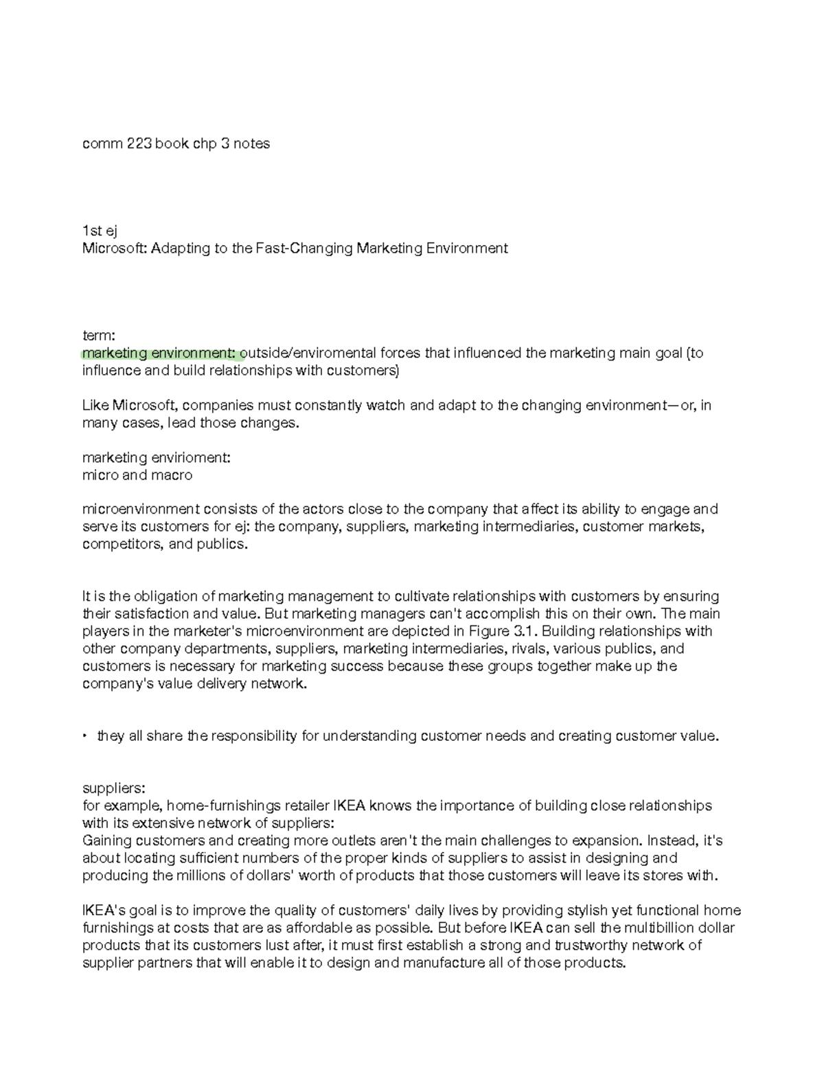 Comm 223 Note book cap 3 - effective Comm 223 Note from book chapter 3 ...