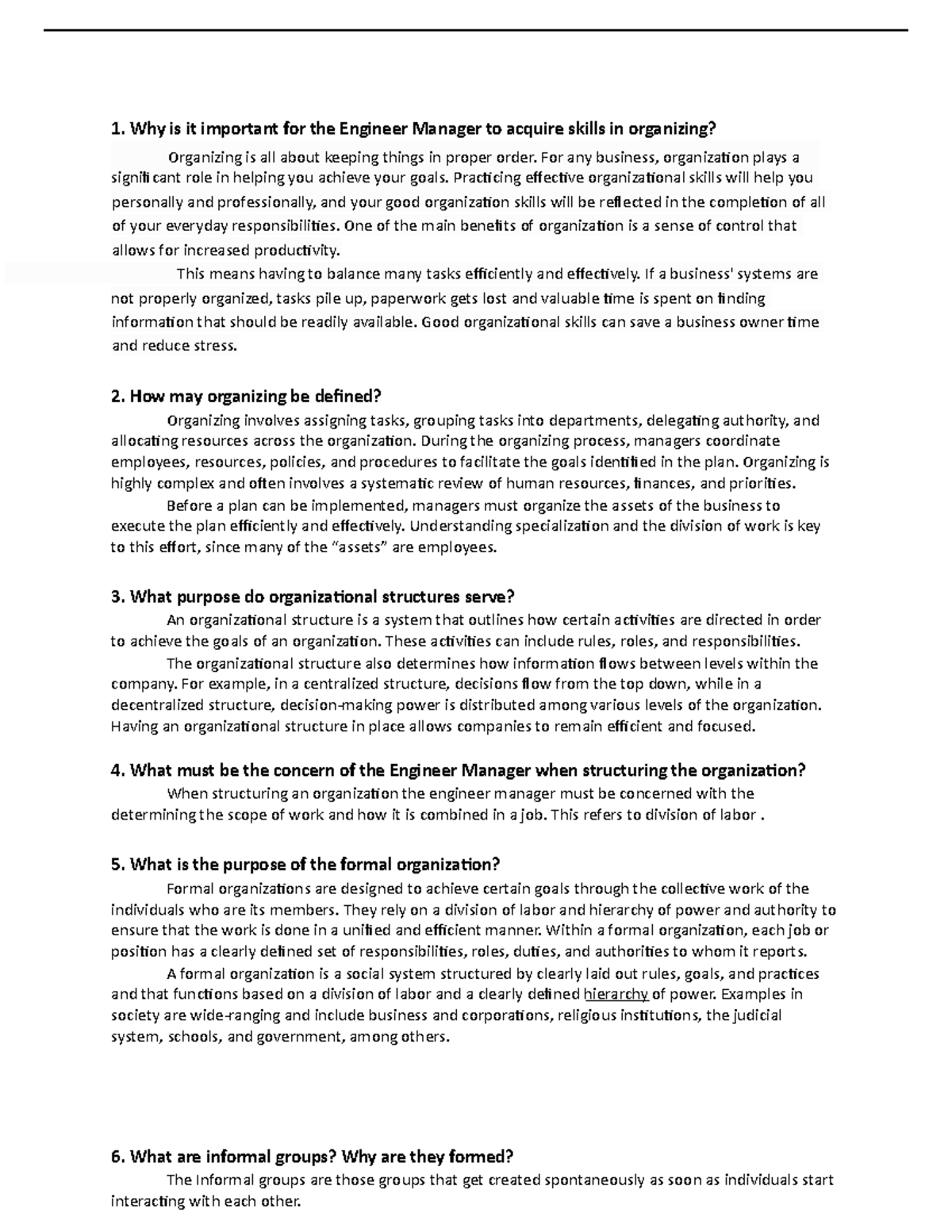 Chapter 4 Assignment 505 - 1. Why is it important for the Engineer Manager to acquire skills in ...