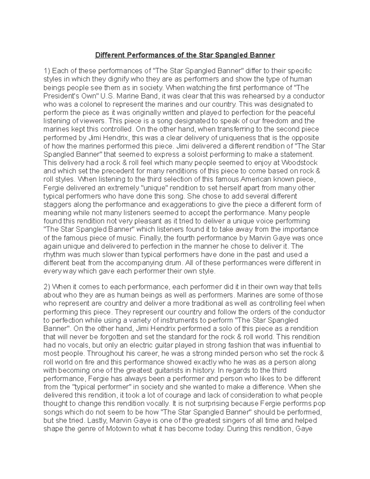 Different Performances of the Star Spangled Banner - When watching the ...