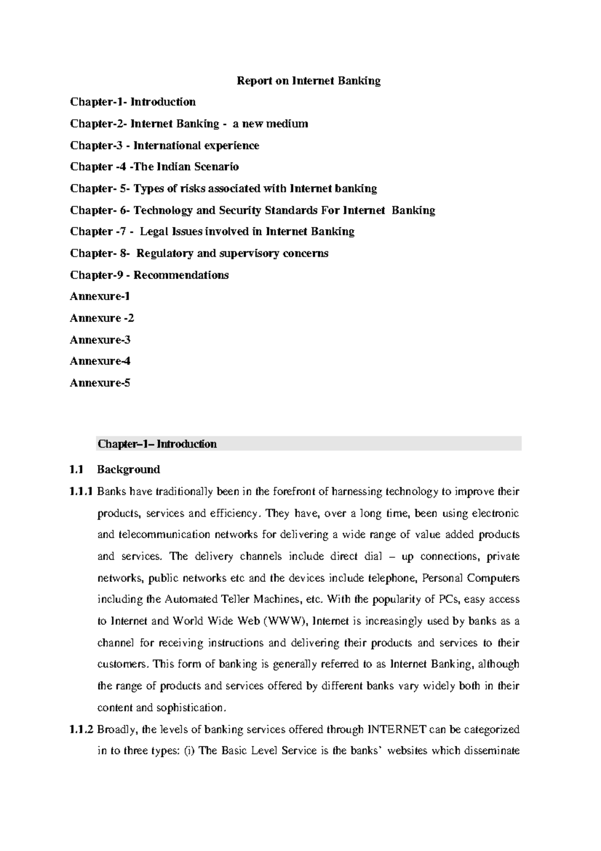 Project On Online Bank Report On Internet Banking Chapter 1 project-on-online-bank-report-on-internet-banking-chapter-1