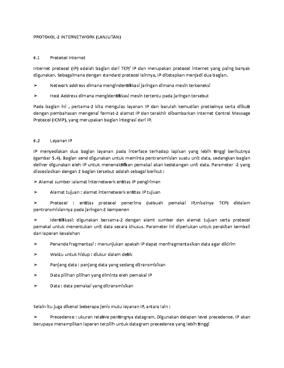 Kumpulan Modul Jaringan Komputer Bab 6 dan 7 - PROTOKOL-2 INTERNETWORK ...