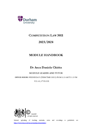 Unit 3 - lecture and seminar reading - Tutorial – Abuse of a dominant ...