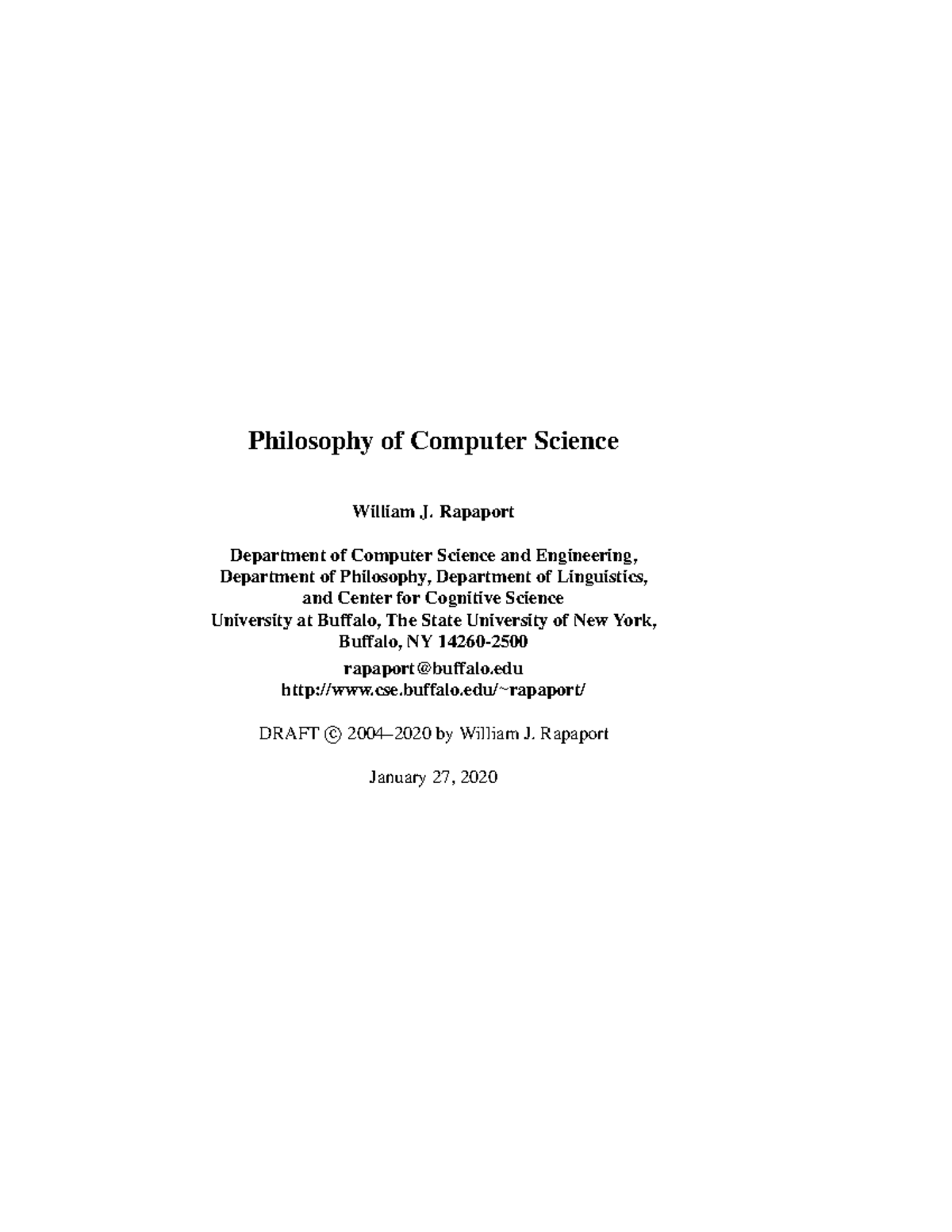 0410 philosophy of computer science - Philosophy of Computer Science ...
