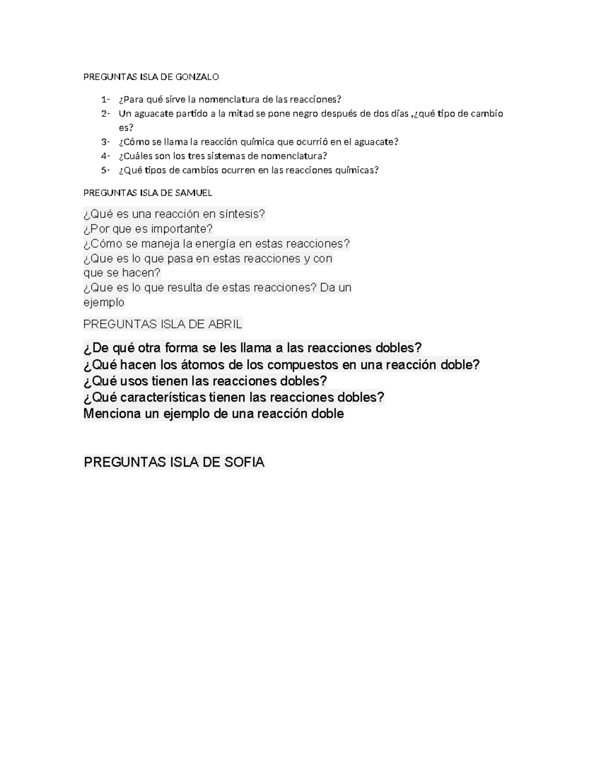 Preguntas Islas T11 T12 - PREGUNTAS ISLA DE GONZALO 1- ¿Para qué sirve ...