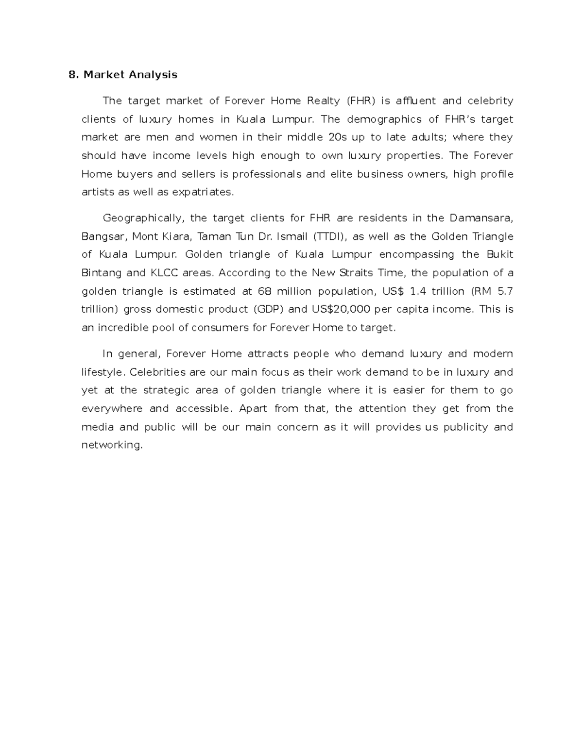 PPM - Target Market & Marketing - Market Analysis The target market of ...