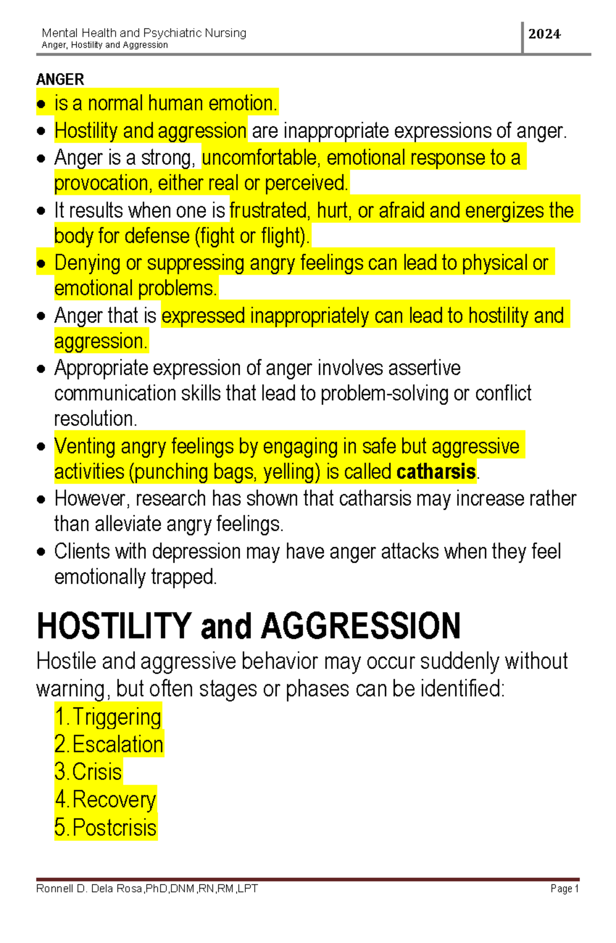 3 Anger Hostility And Aggression Anger Hostility And