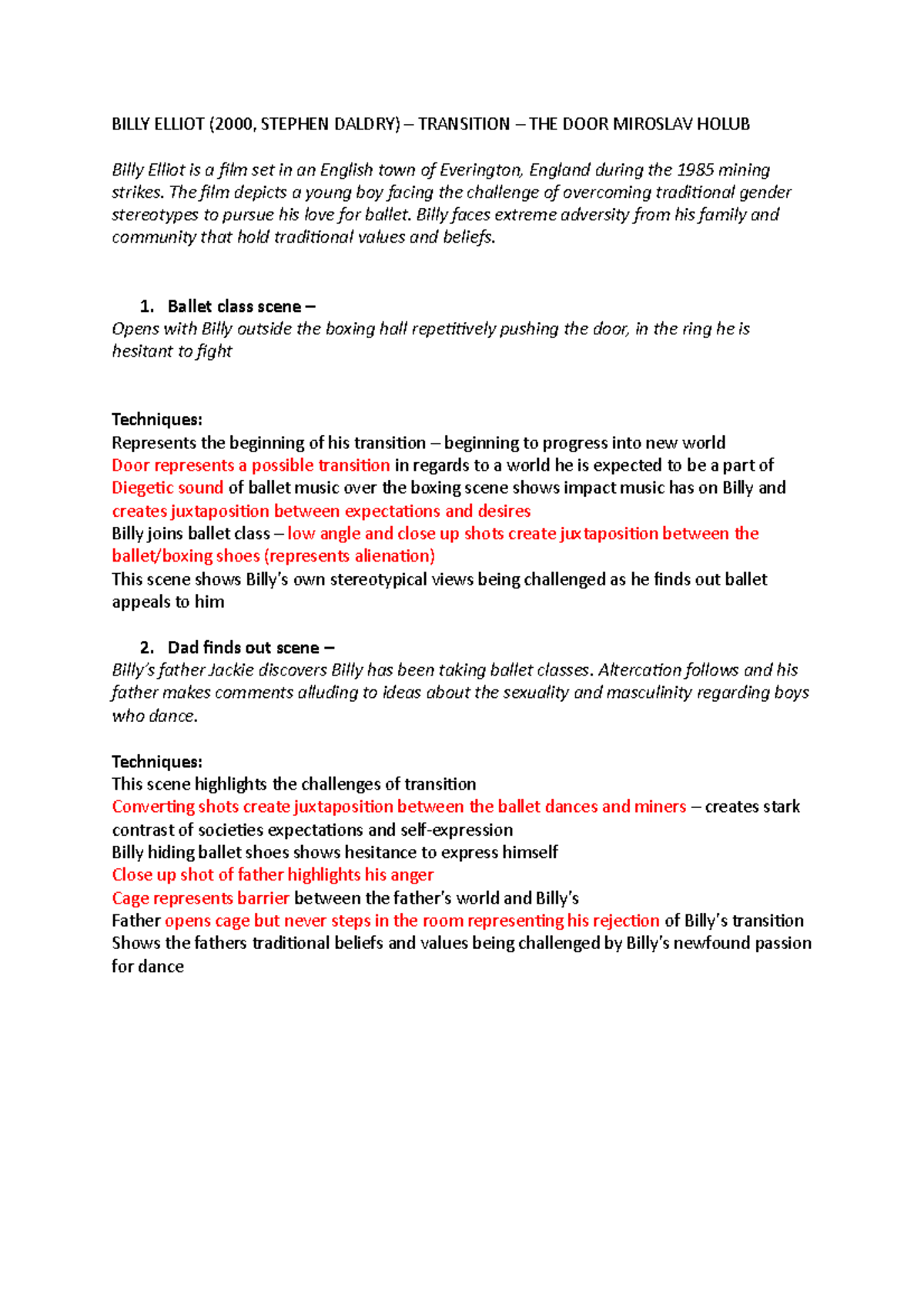 4Jk E-billy-elliot - billy-elliot note - BILLY ELLIOT (2000, STEPHEN ...