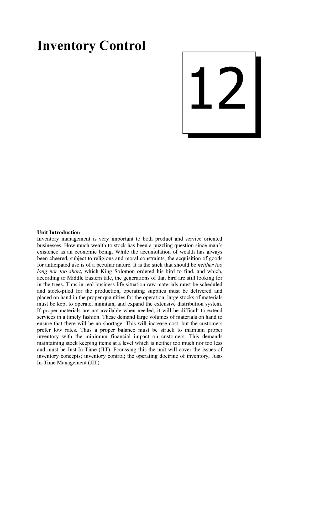 5. Inventory Control Author Bangladesh Open University - Inventory ...