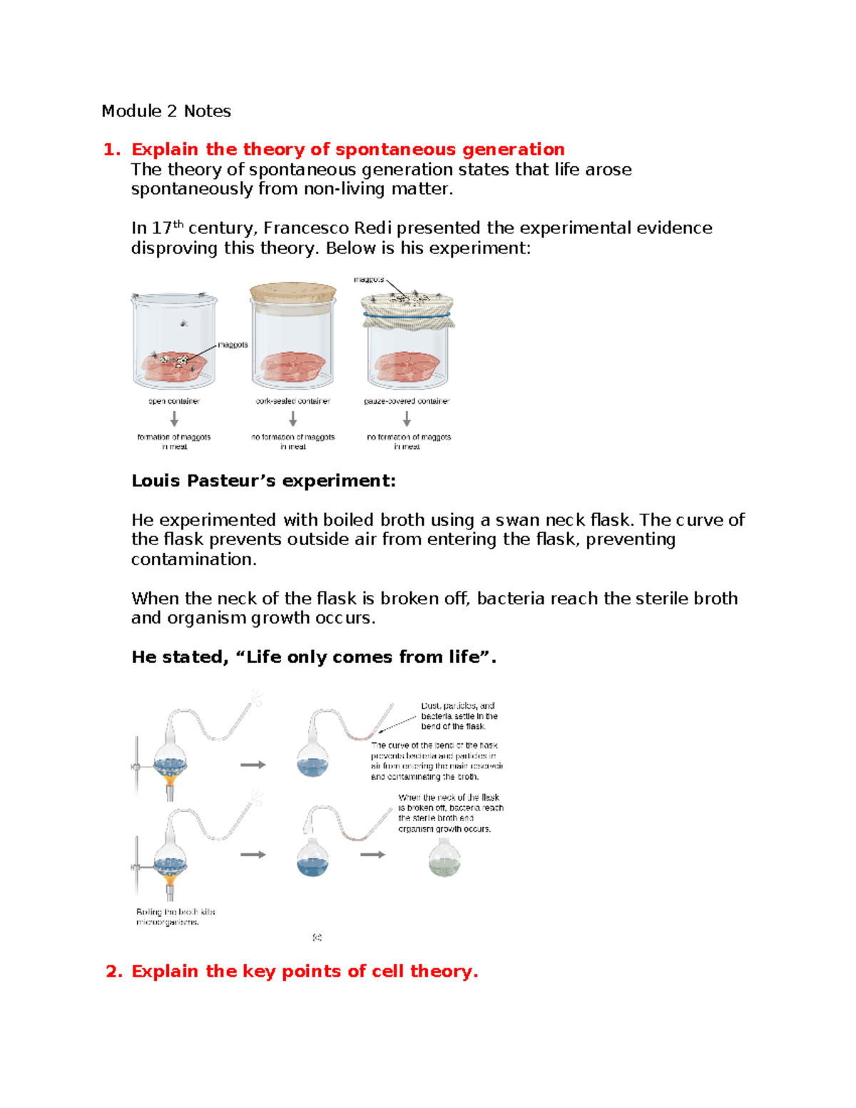 Module 2 Notes - Module 2 Notes 1. Explain the theory of spontaneous ...