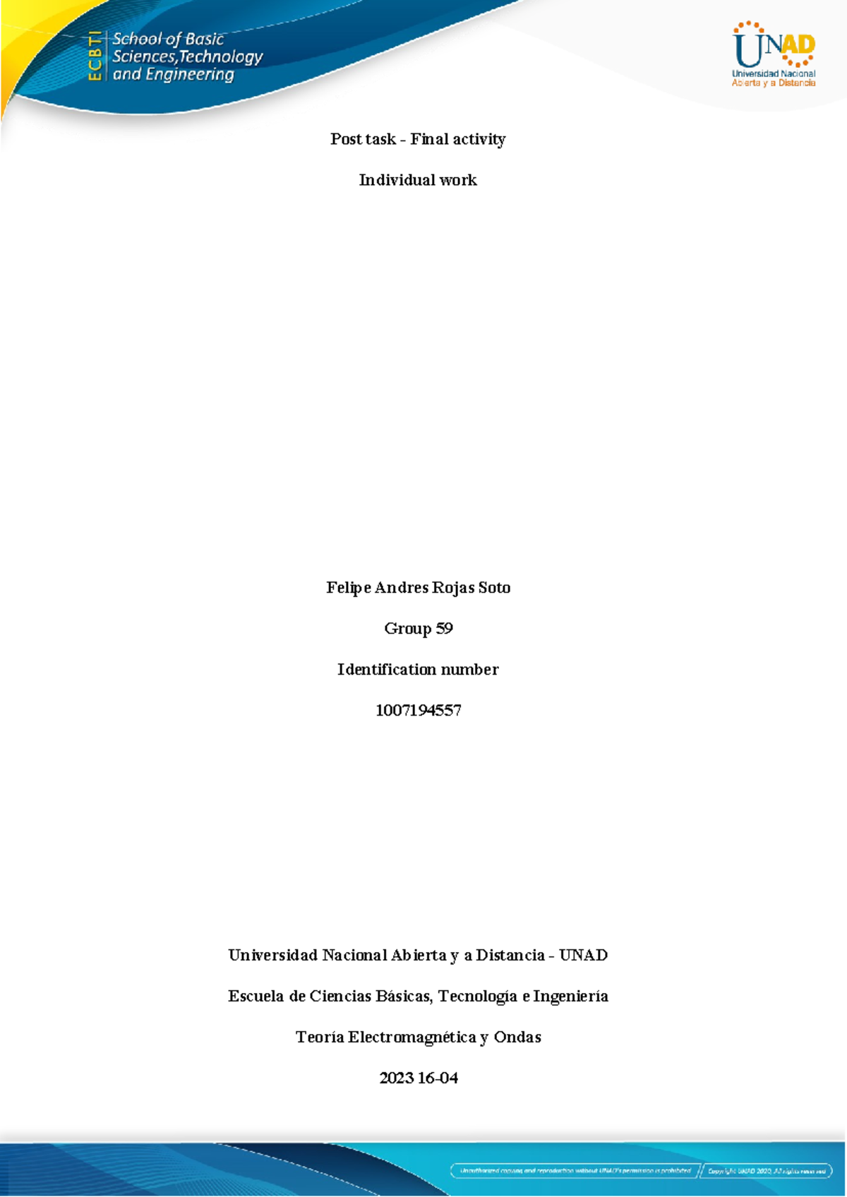 Annex 4 - Delivery format - Post task v2 - Post task - Final activity ...