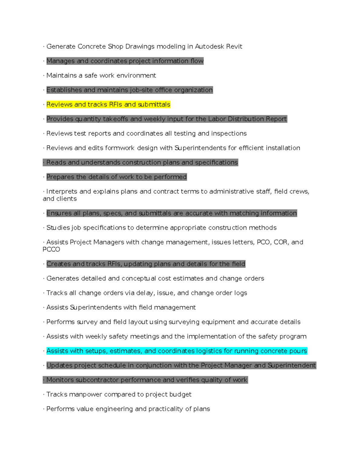 Project Engineer - Pacific Structures - · Generate Concrete Shop ...