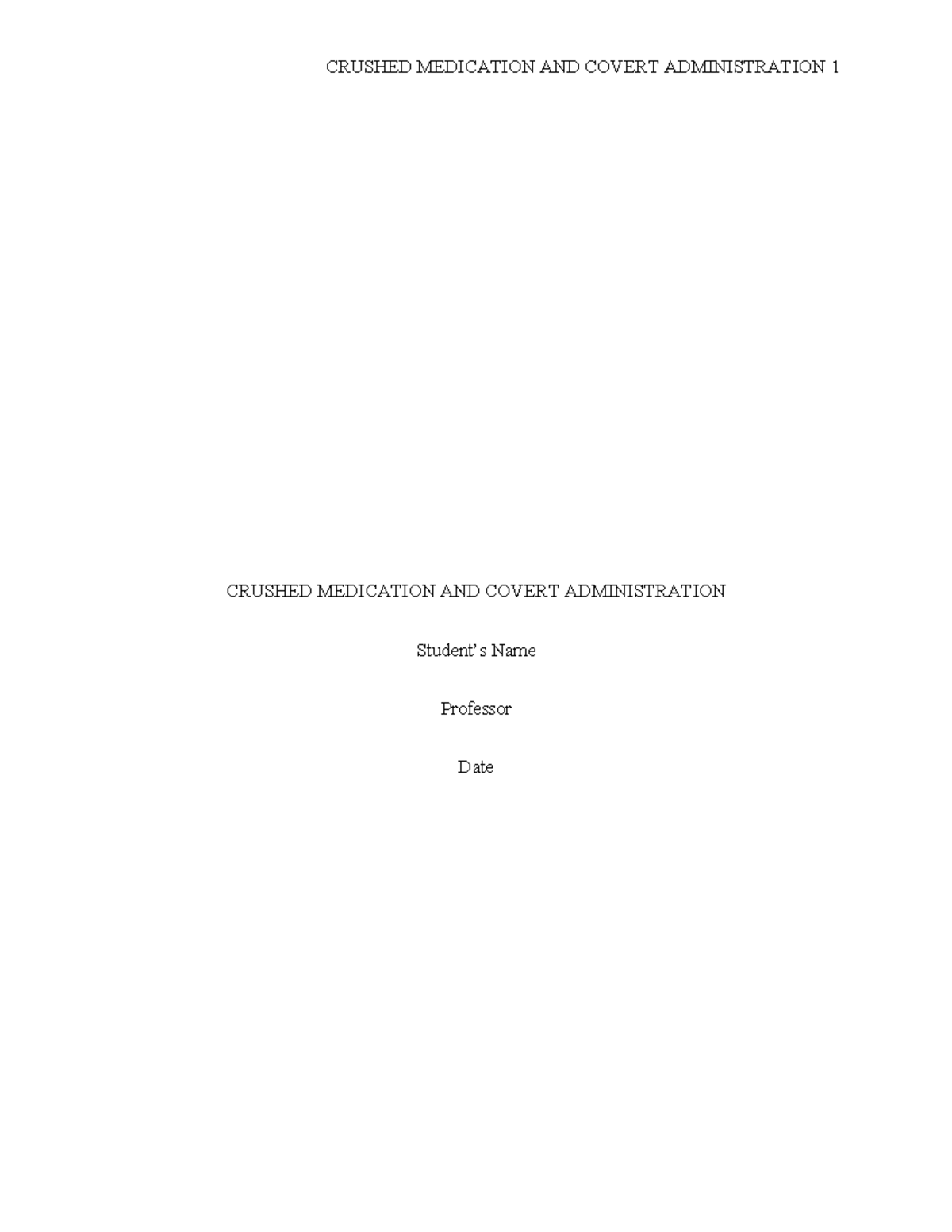 Order 577089 final - assignment - CRUSHED MEDICATION AND COVERT ...