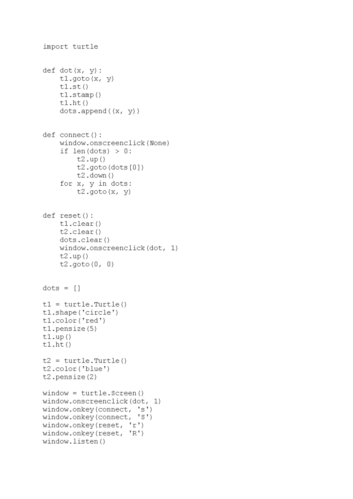 codes to help with ca5 - import turtle def dot(x, y): t1(x, y) t1() t1() t1() dots((x, y)) def ...