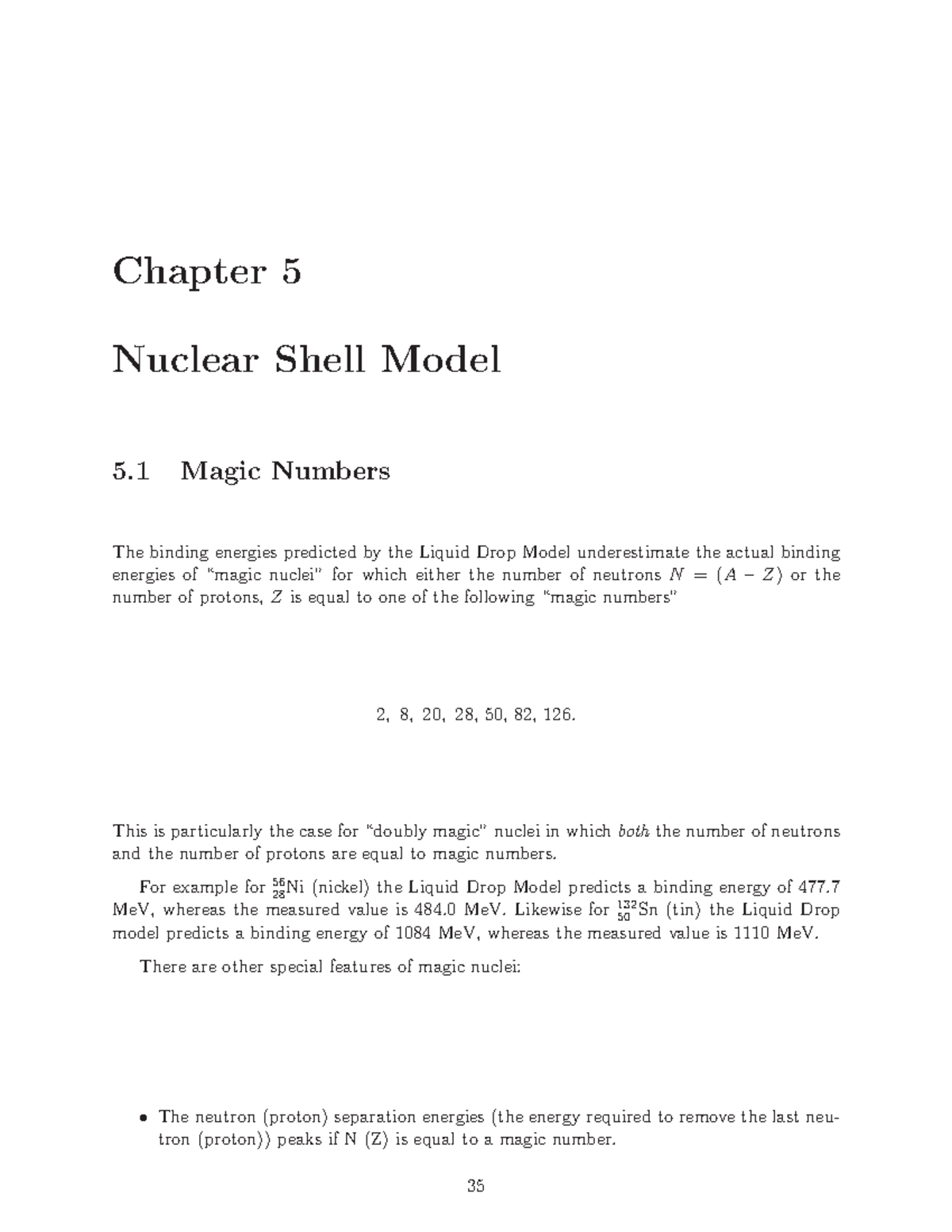 05 shell model of nuclear chem - Chapter 5 Nuclear Shell Model 5 Magic ...