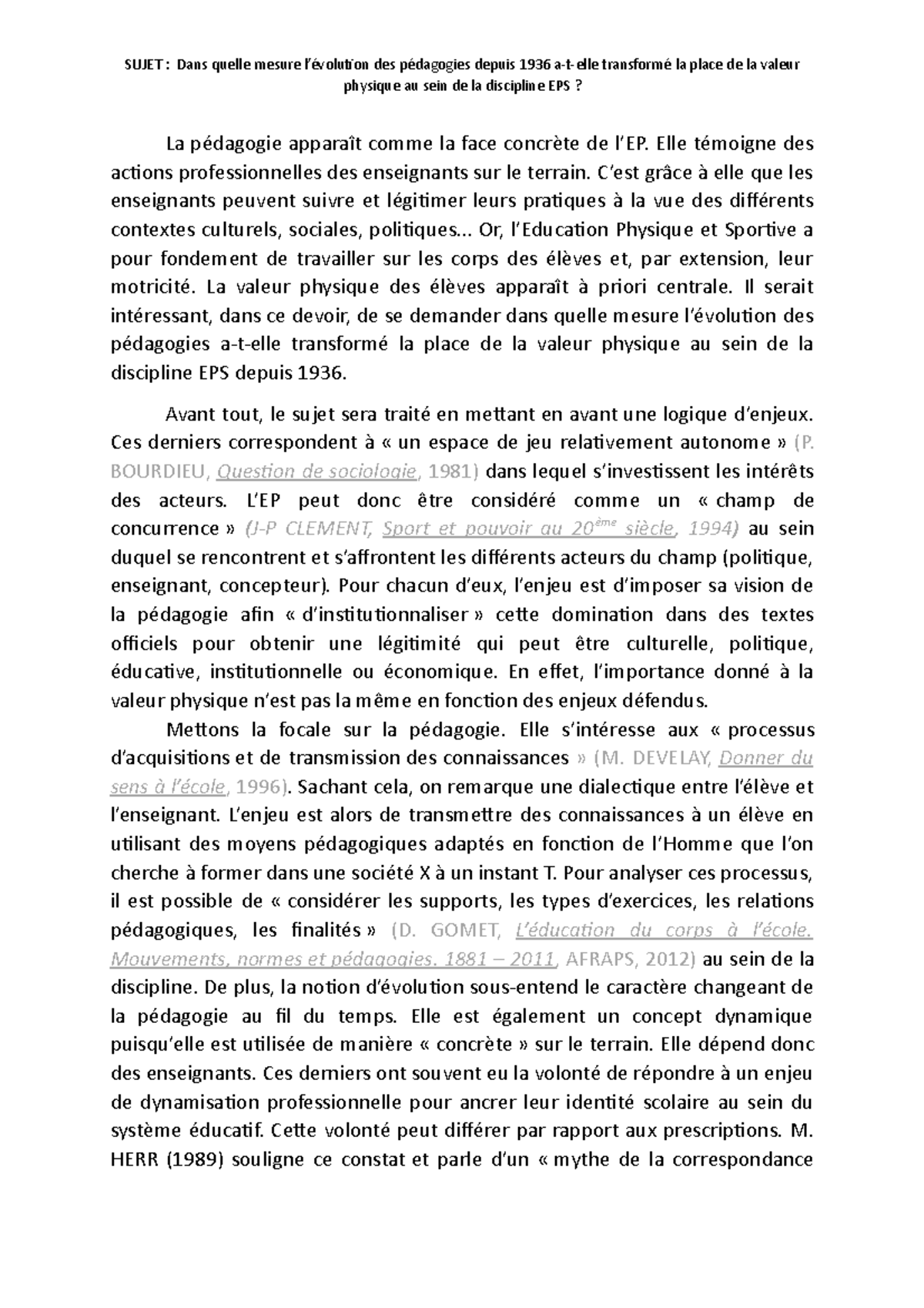 E1 dissertation exemple complet - Ecriture et exercices écrits ...