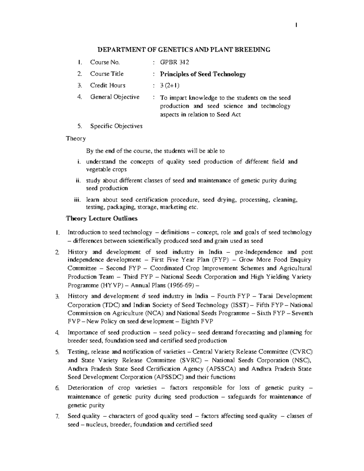GPB 243 Printed FULL Notes - DEPARTMENT OF GENETICS AND PLANT BREEDING ...