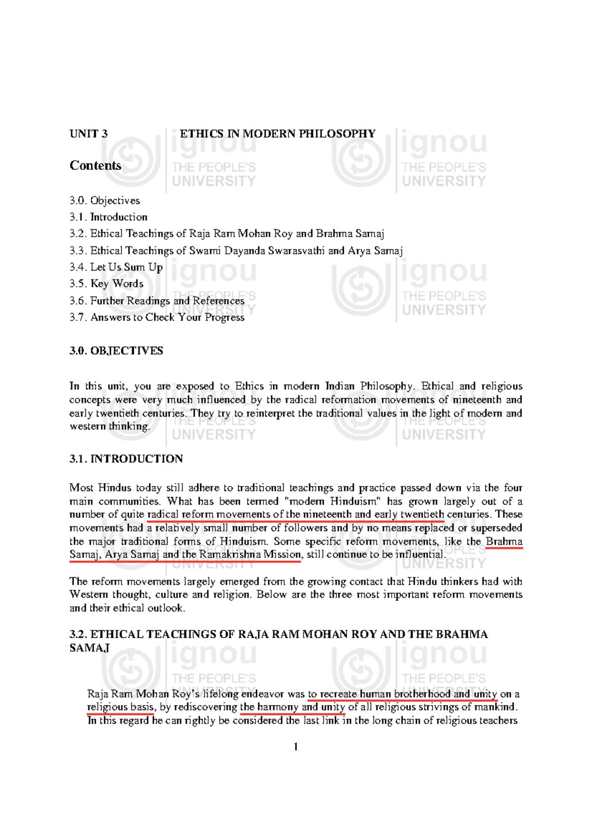 Unit-3 - Personality - UNIT 3 ETHICS IN MODERN PHILOSOPHY Contents ...