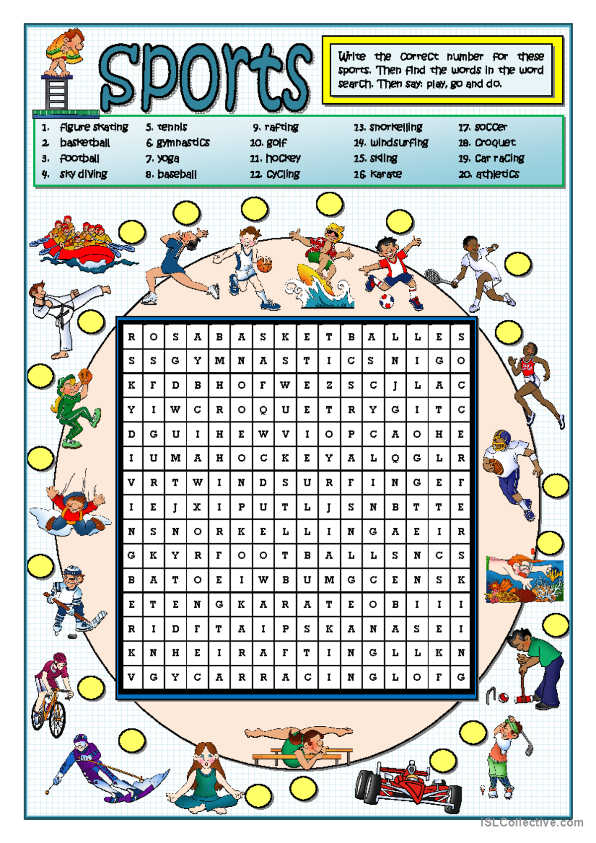 Sports Wordsearch - Taller de aplicación - R O S A B A S K E T B A L L ...