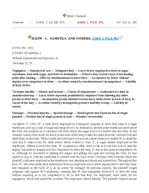 Imperial Chemical Industries Ltd v Shatwell [1965] AC 656 - ICI Ltd v ...