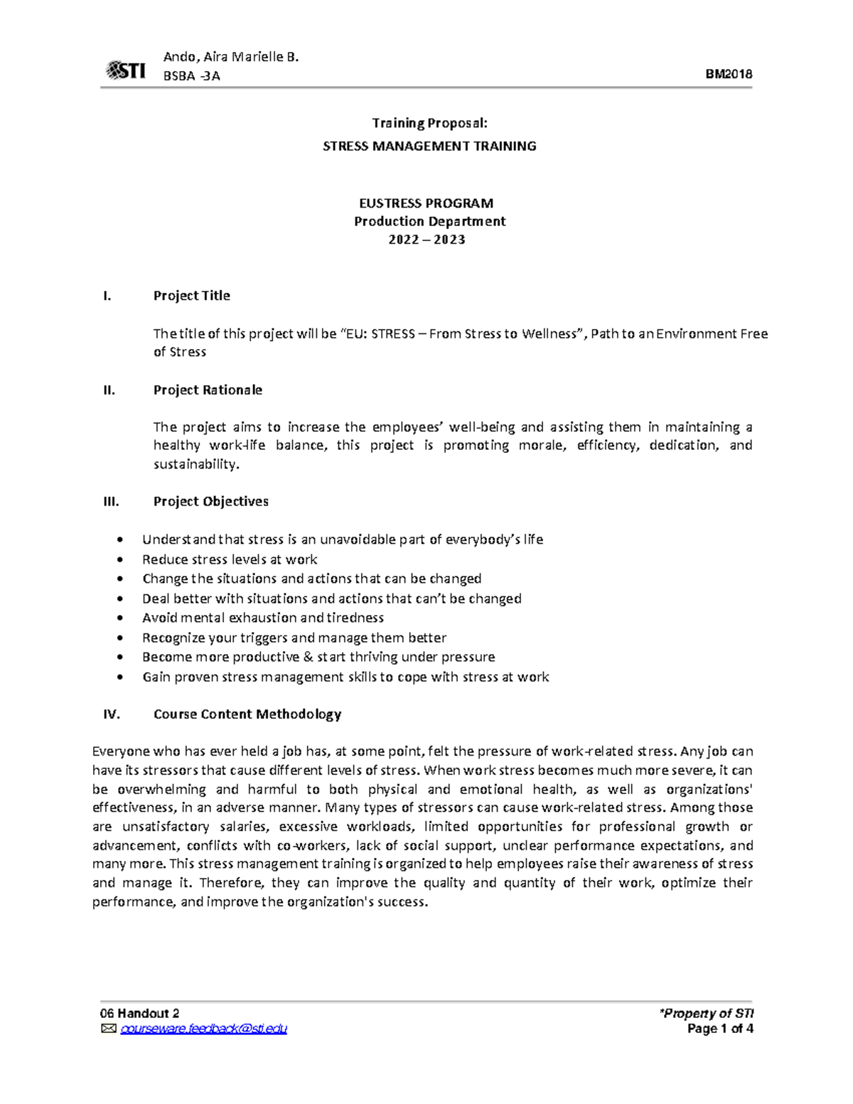 Eustress - nnnsdkco - BM 06 Handout 2 *Property of STI BSBA -3A ...