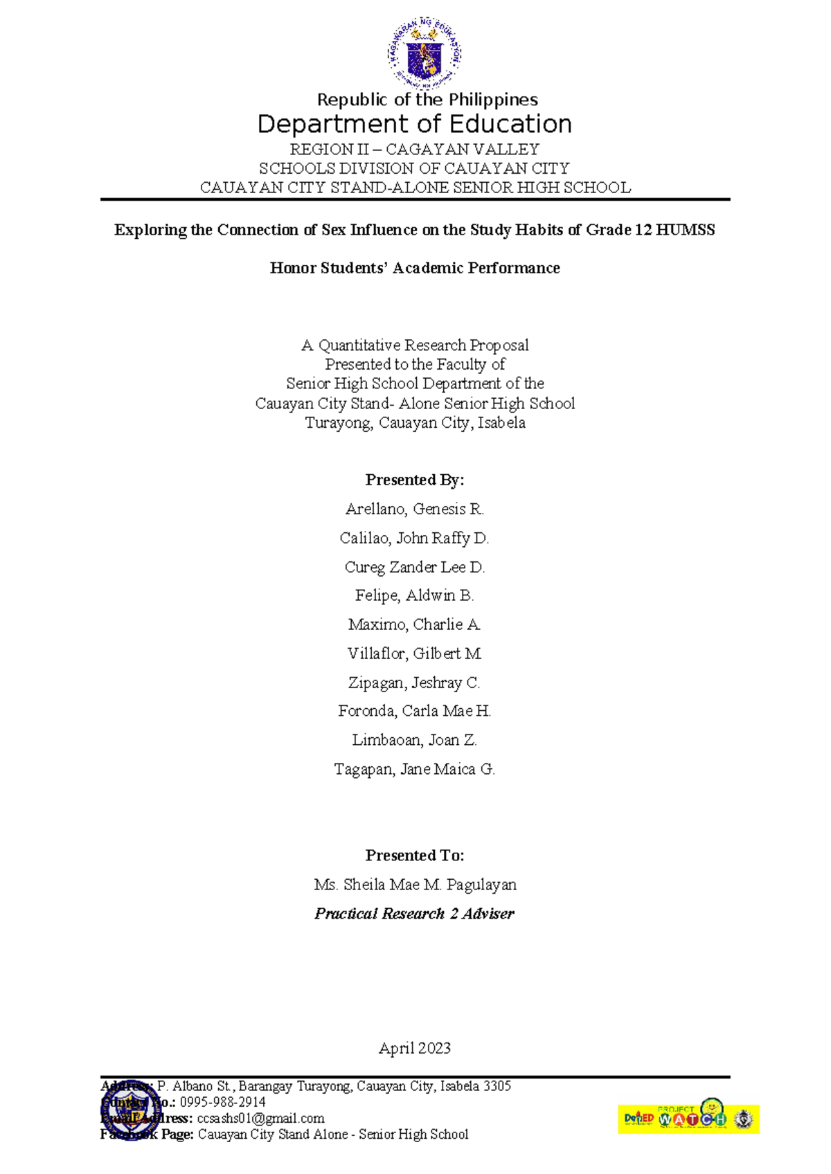 PR2 Chapter 1 5 final - boom tarat - Department of Education REGION II ...