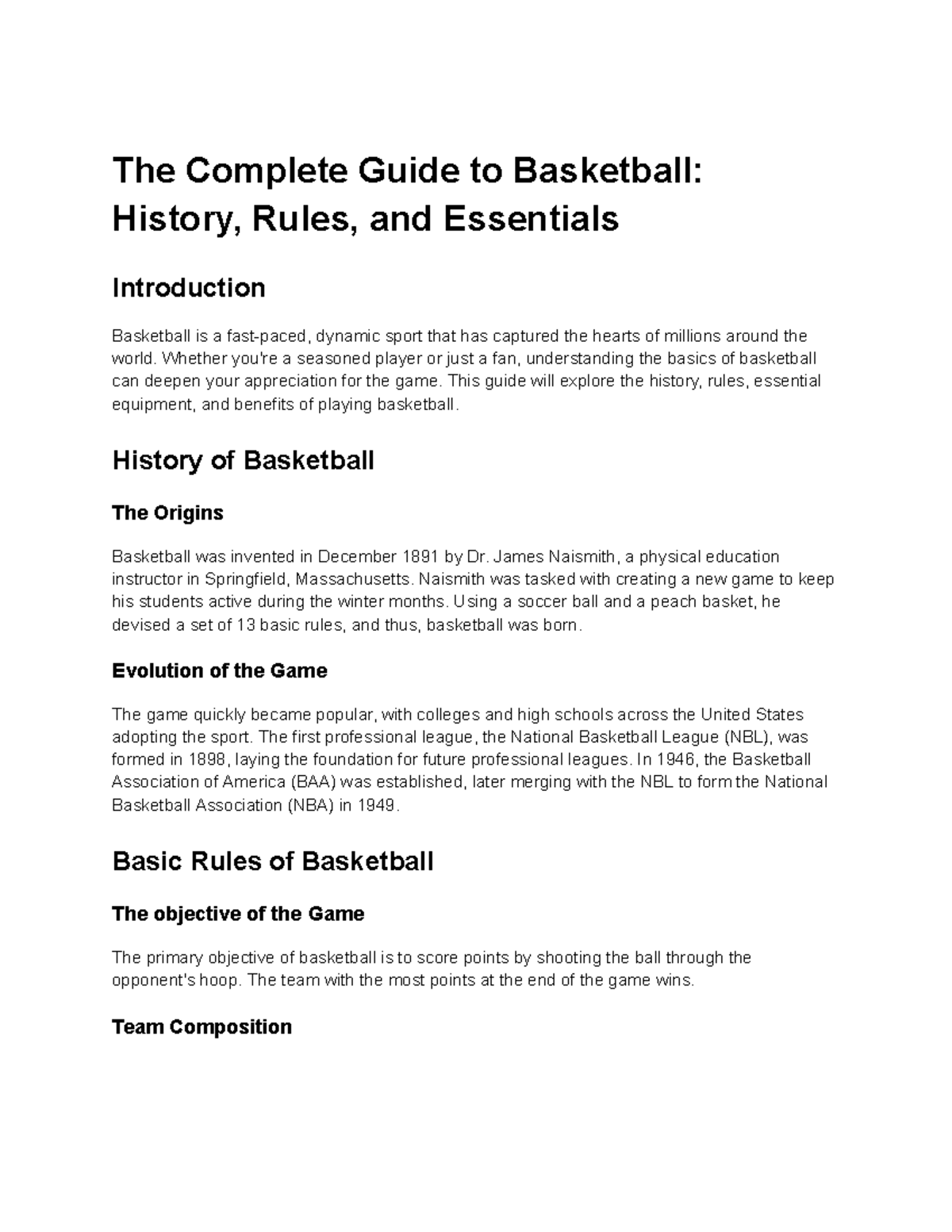 The Complete Guide to Basketball History, Rules, and Essentials - The ...